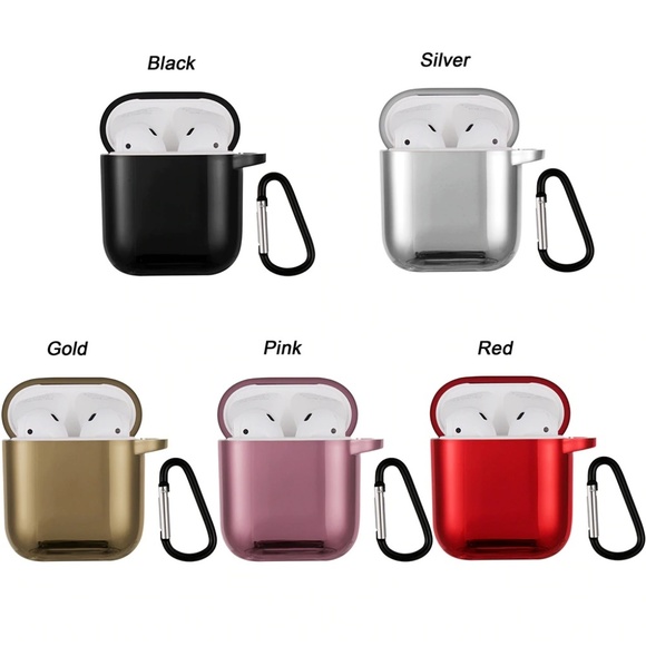 Accessories | New Plating Airpods Hard Case With Hook | Poshmark